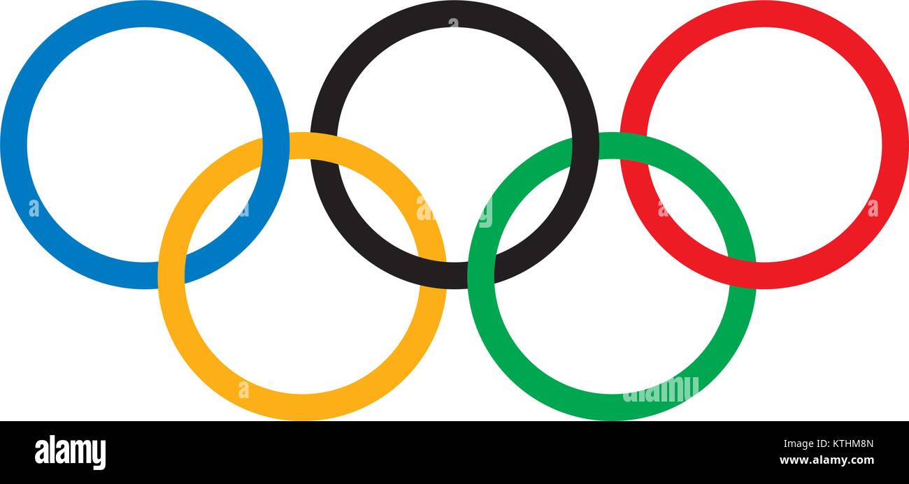 sign of the Olympic rings. Vector illustration. Sport Stock Vector ...