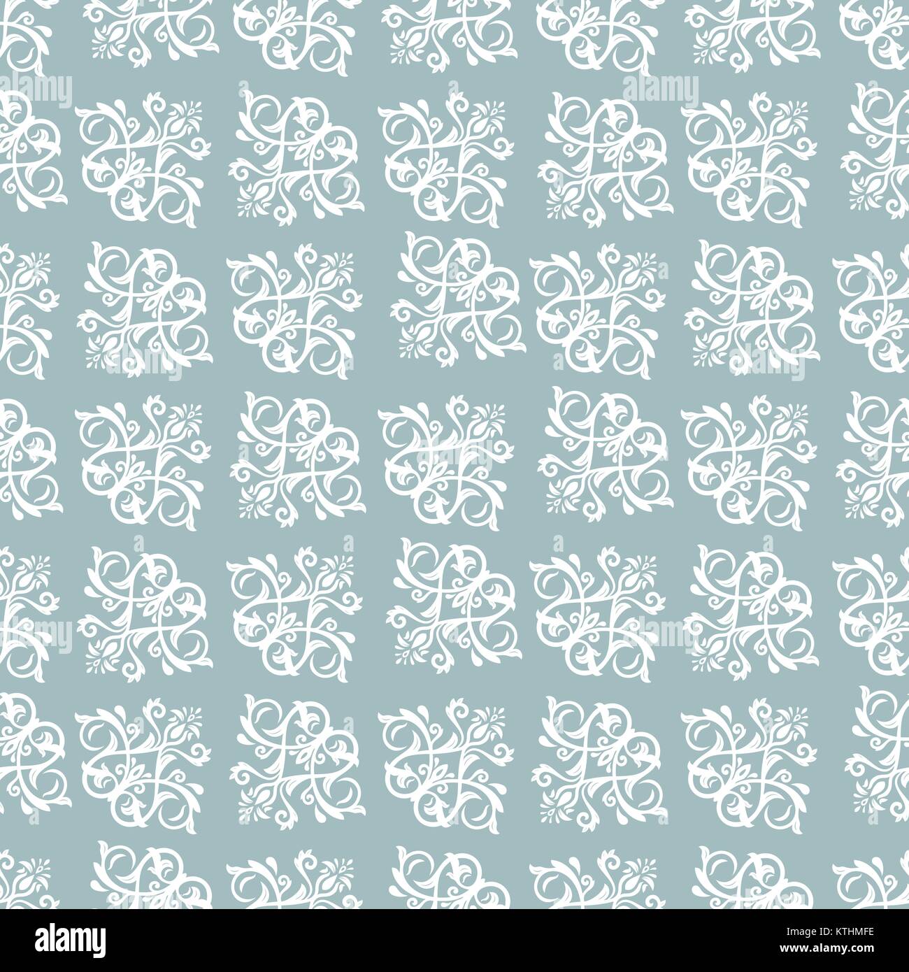 Orient vector classic pattern. Seamless abstract light blue and white ...