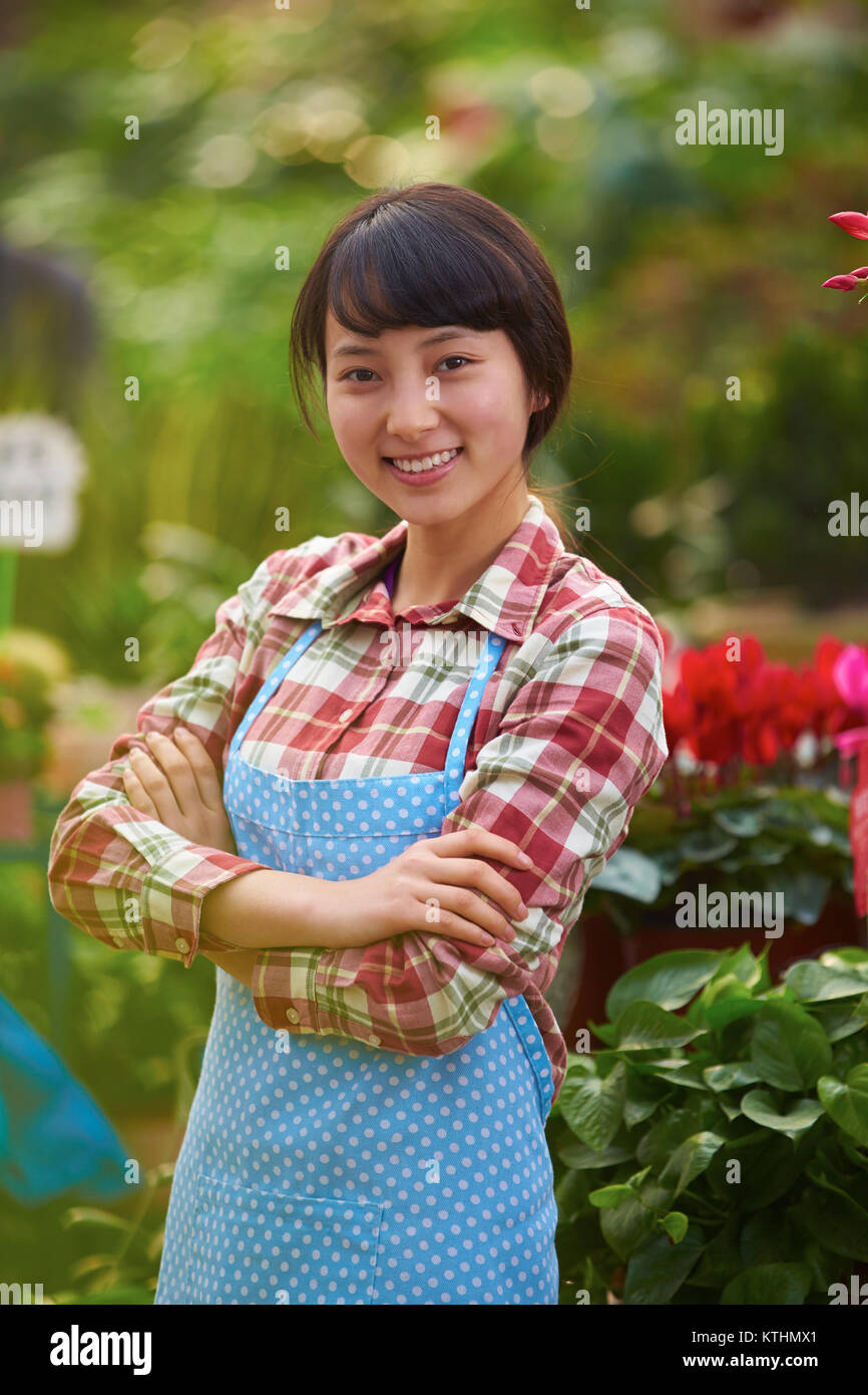 Woman joy beautiful crossed arms hi-res stock photography and images ...