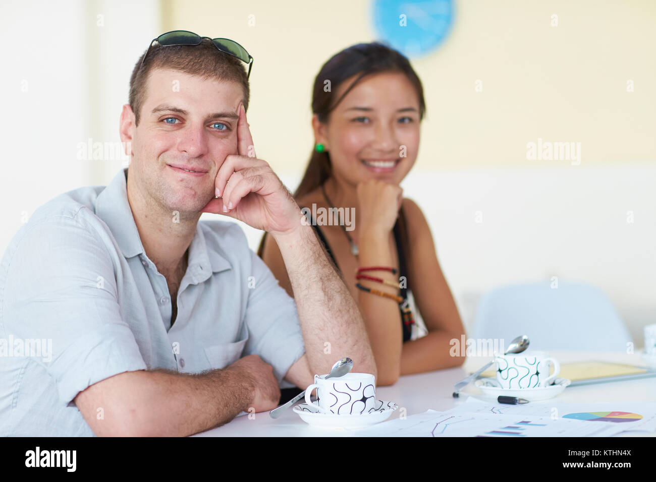 two business people in the office Stock Photo - Alamy