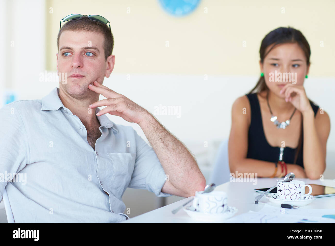 two business people in the office Stock Photo - Alamy