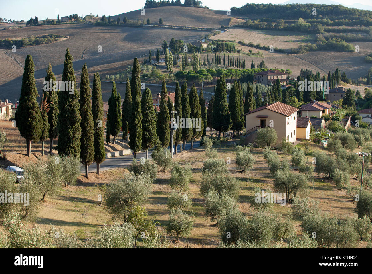 The landscape of the Tuscany. Italy Stock Photo - Alamy