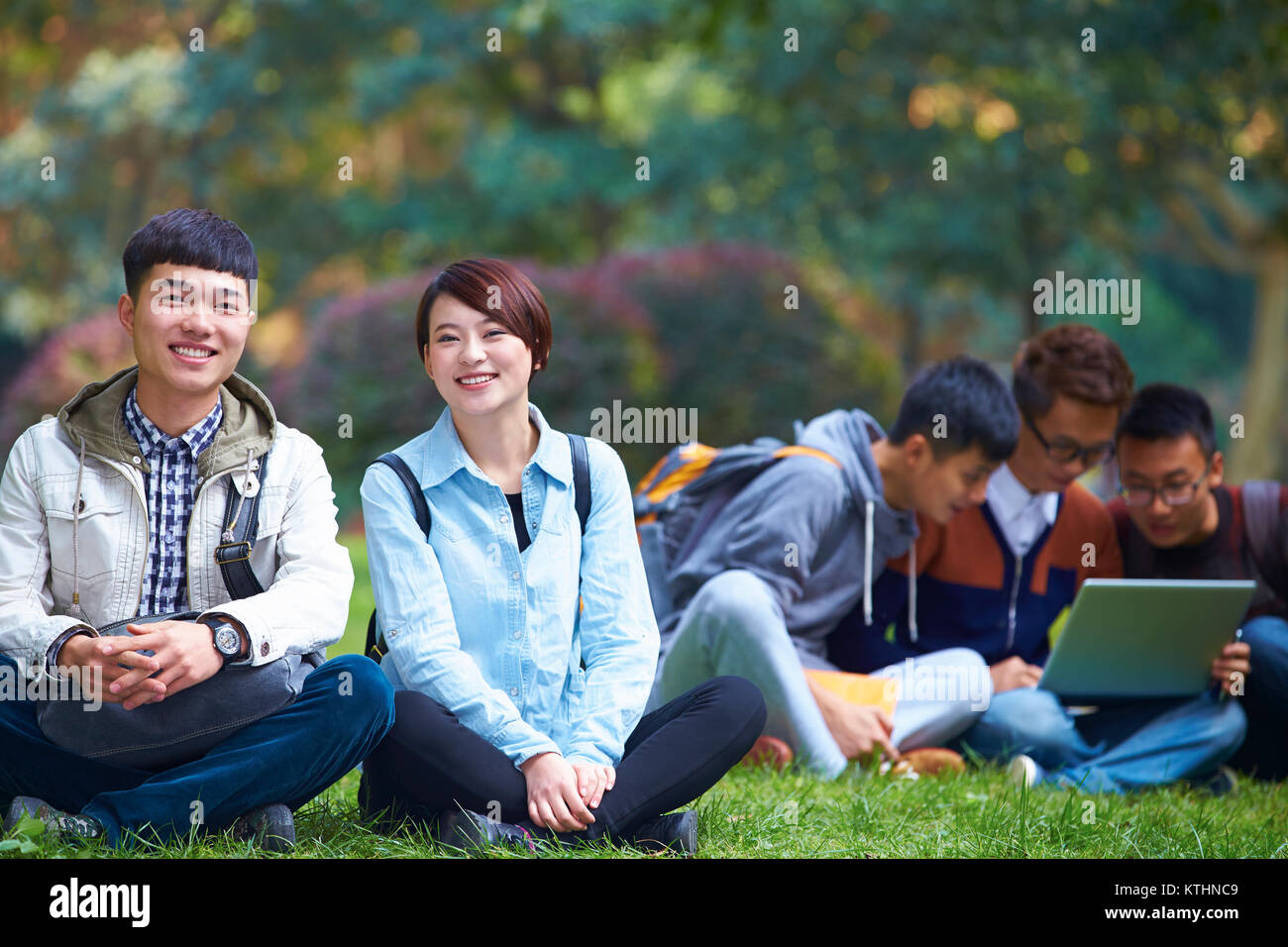 group of college students in campus Stock Photo - Alamy