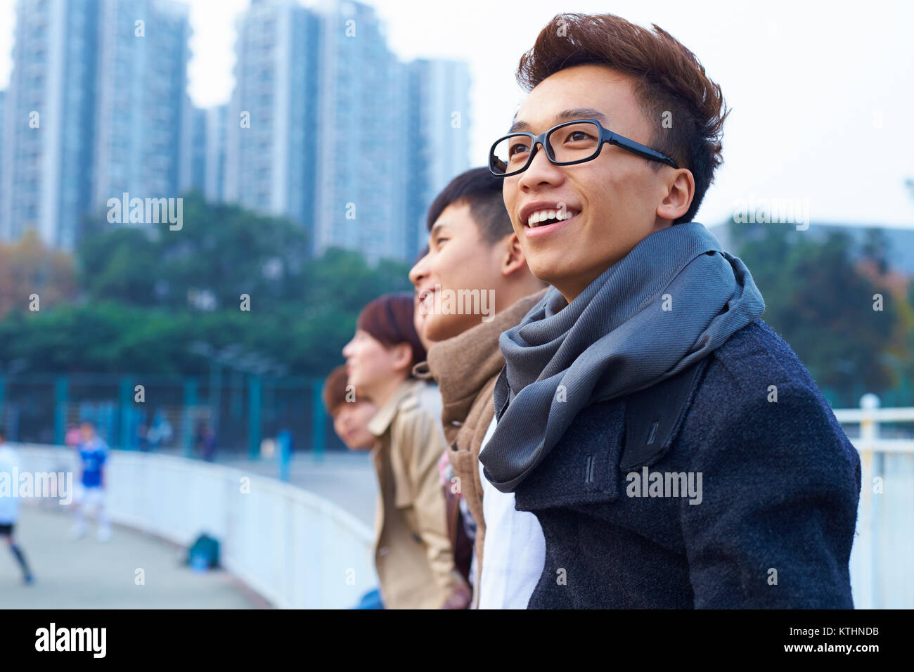 Group of Happy Chinese College Students in Campus Stock Photo - Alamy