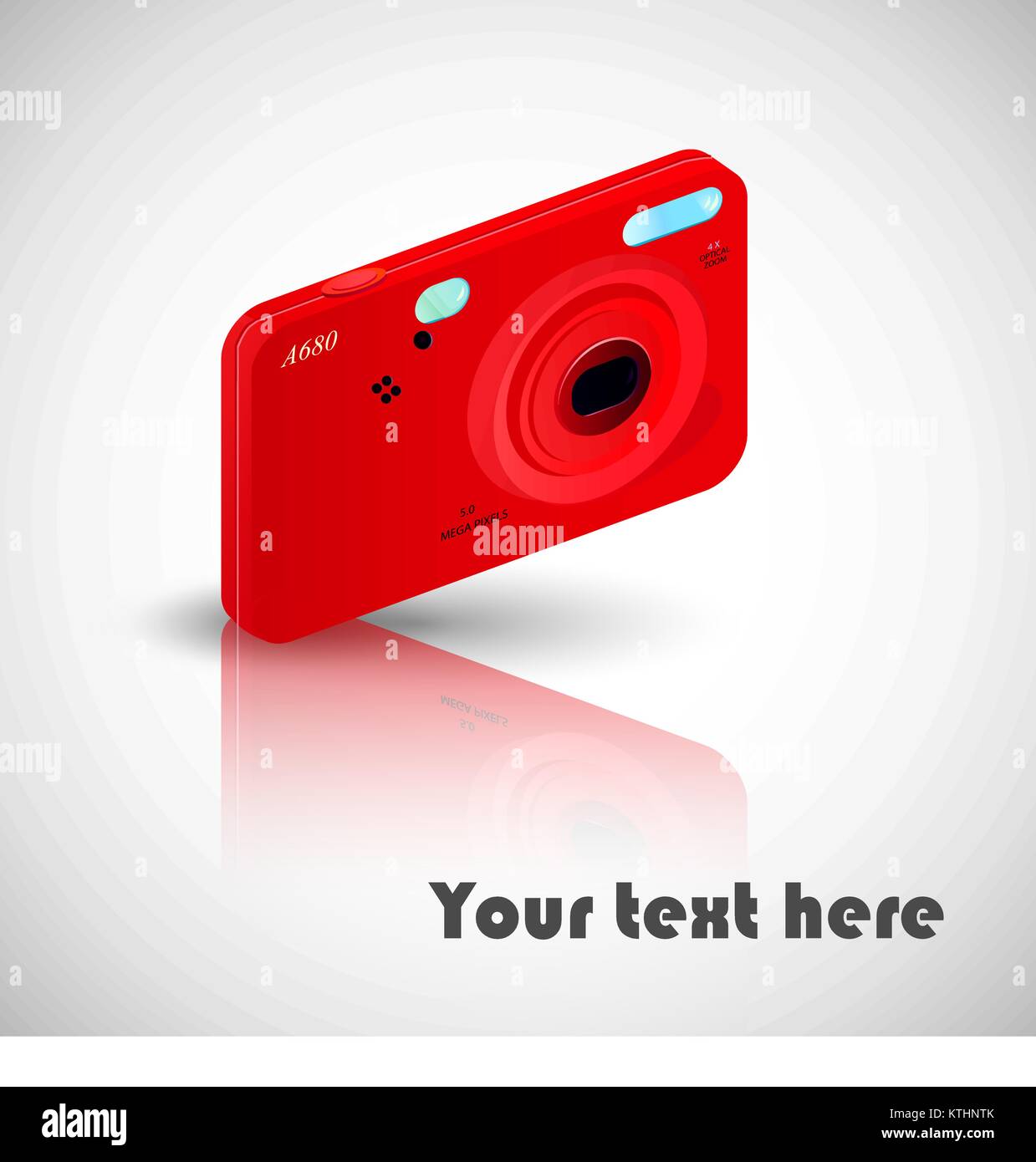 Camera with reflection. Vector illustration Stock Vector Image & Art ...