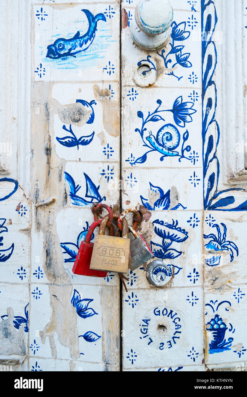 Painted Doors, Funchal, Madeira Island, Portugal, Europe Stock Photo ...