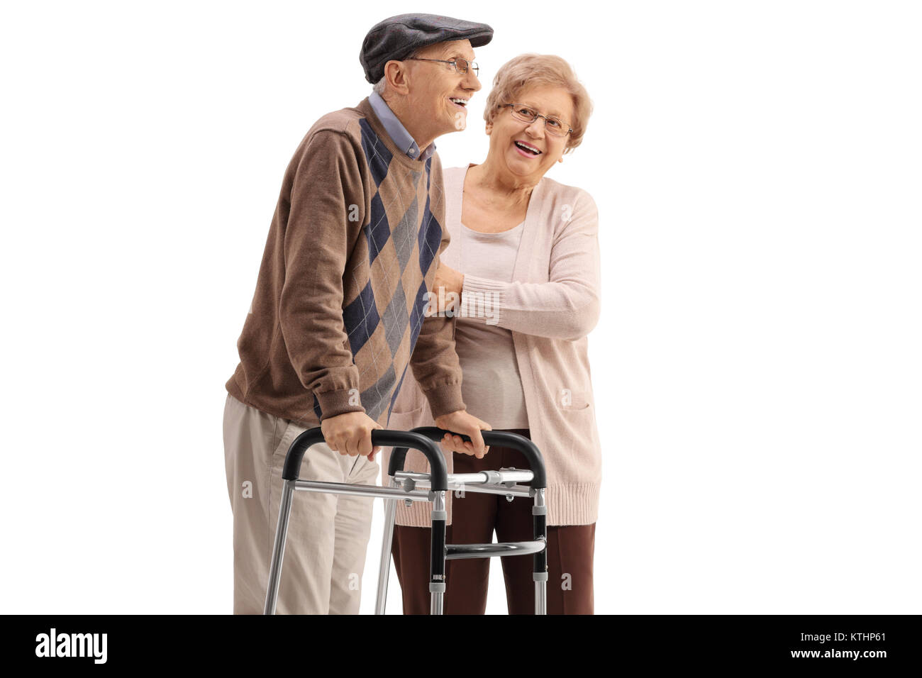 Adult help elderly couple hi-res stock photography and images - Alamy