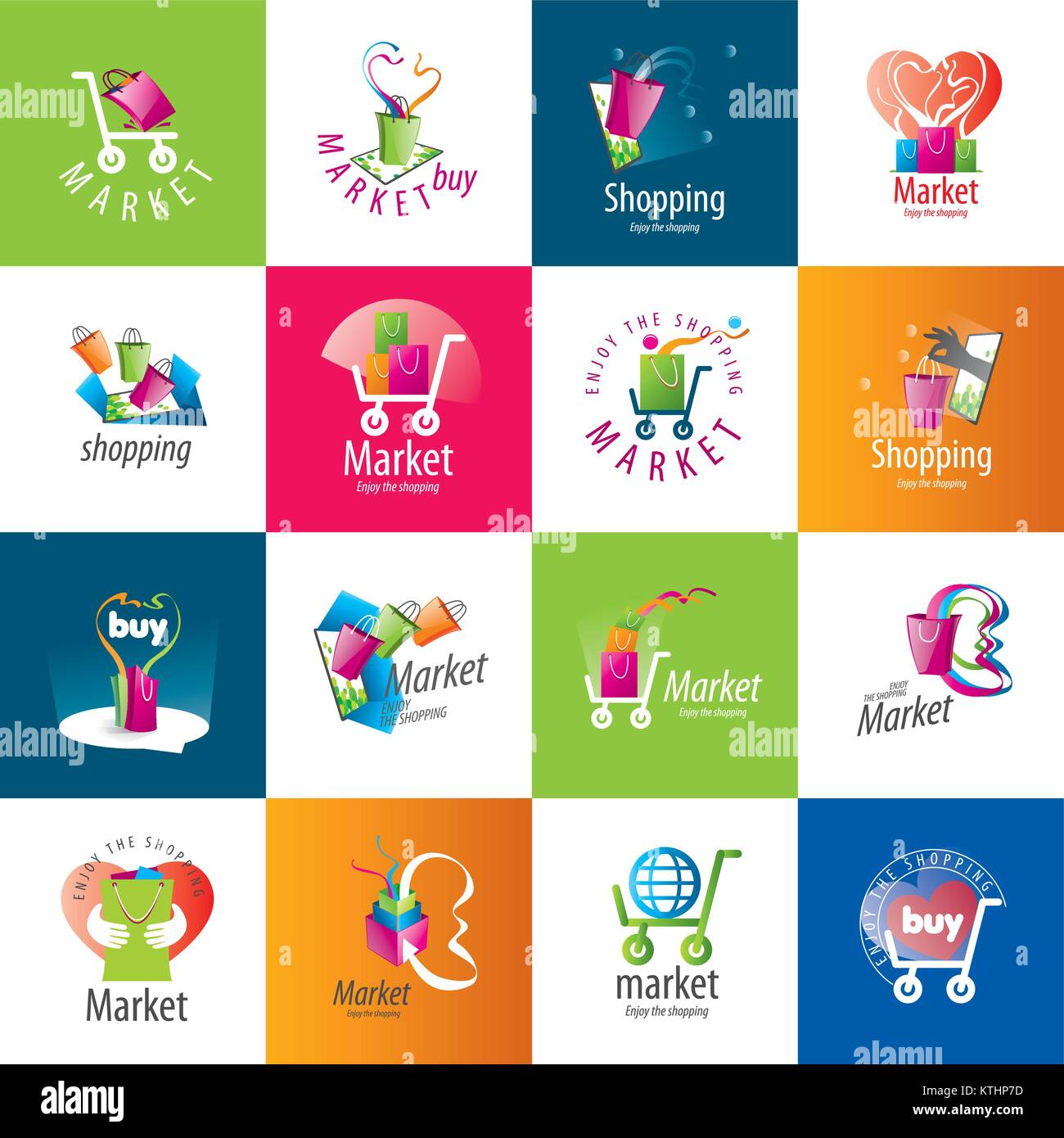 Vector logo template for shopping. Concepts and ideas Stock Vector ...