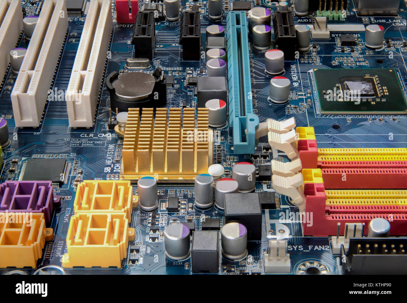 Closeup Computer Motherboard Stock Photo Alamy