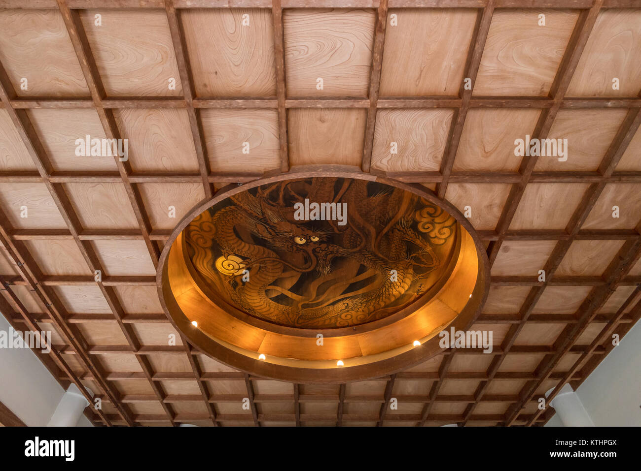 Arashiyama, Kyoto, Japan - November 9, 2017 : Dragon ceiling painting ...