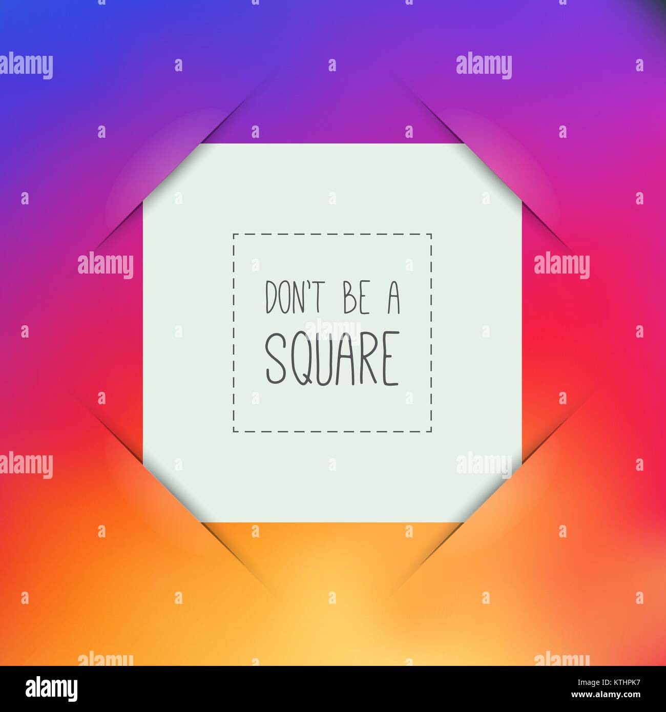 White Square Blank Photo Frame Inserted in a Slots Stock Vector Image ...