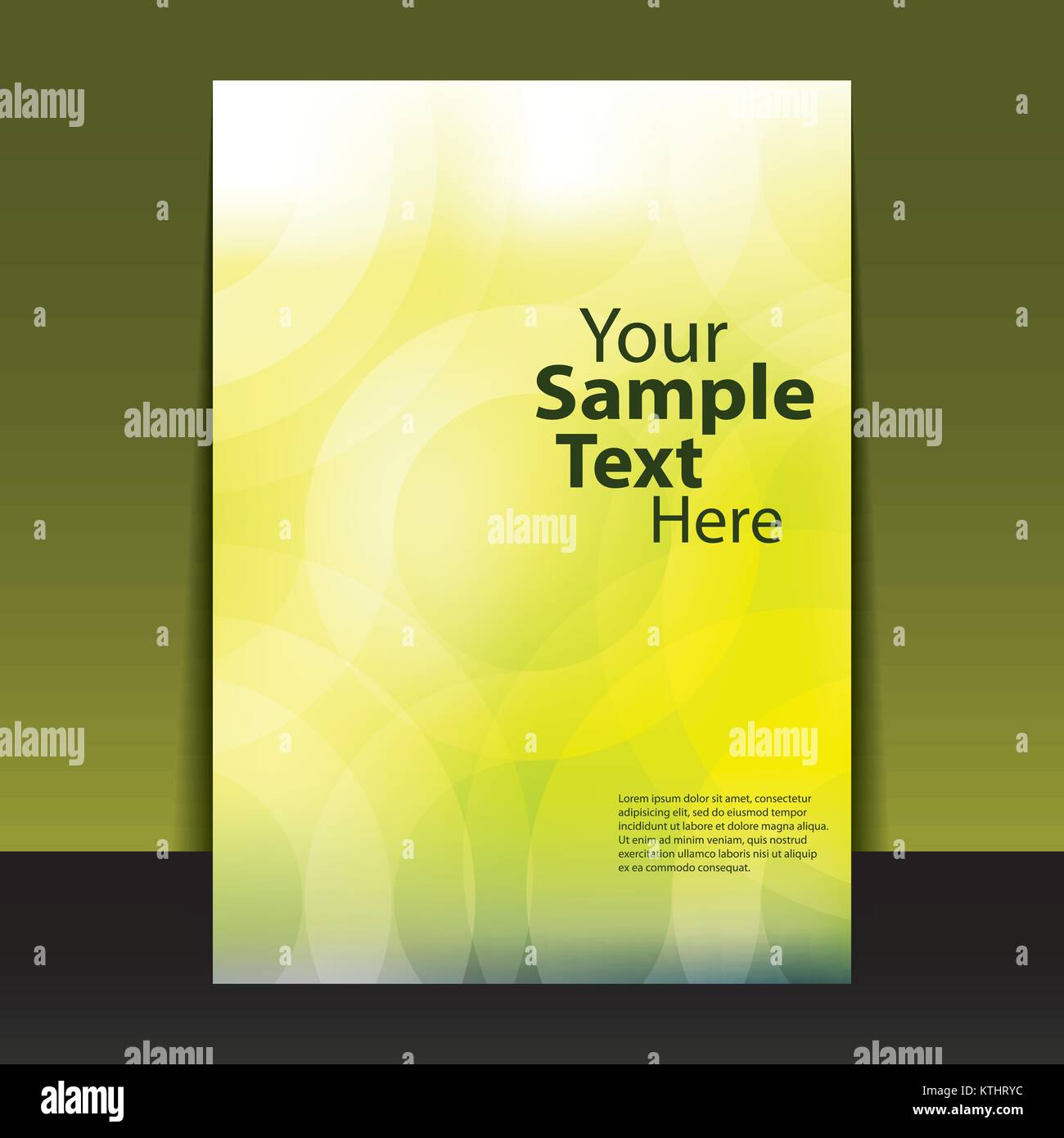 Yellow Abstract Business Flyer or Cover Design in Editable Vector ...