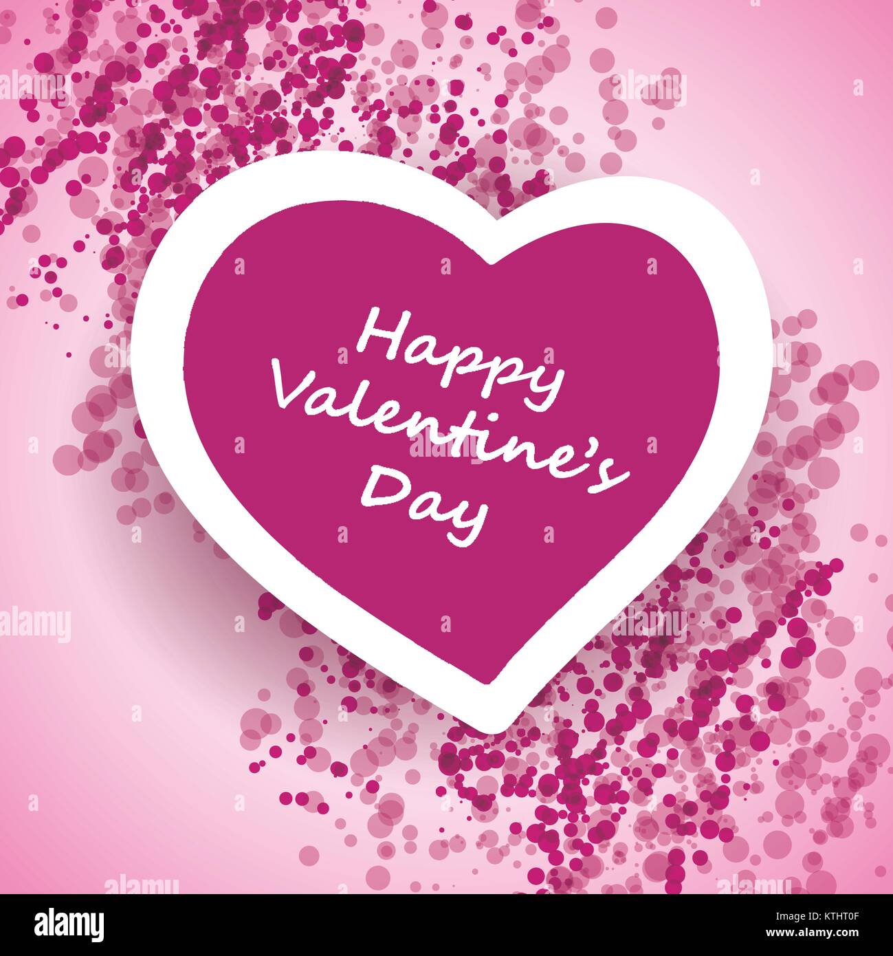 Purple Heart - Valentine's Day Card Vector Design Stock Vector Image ...