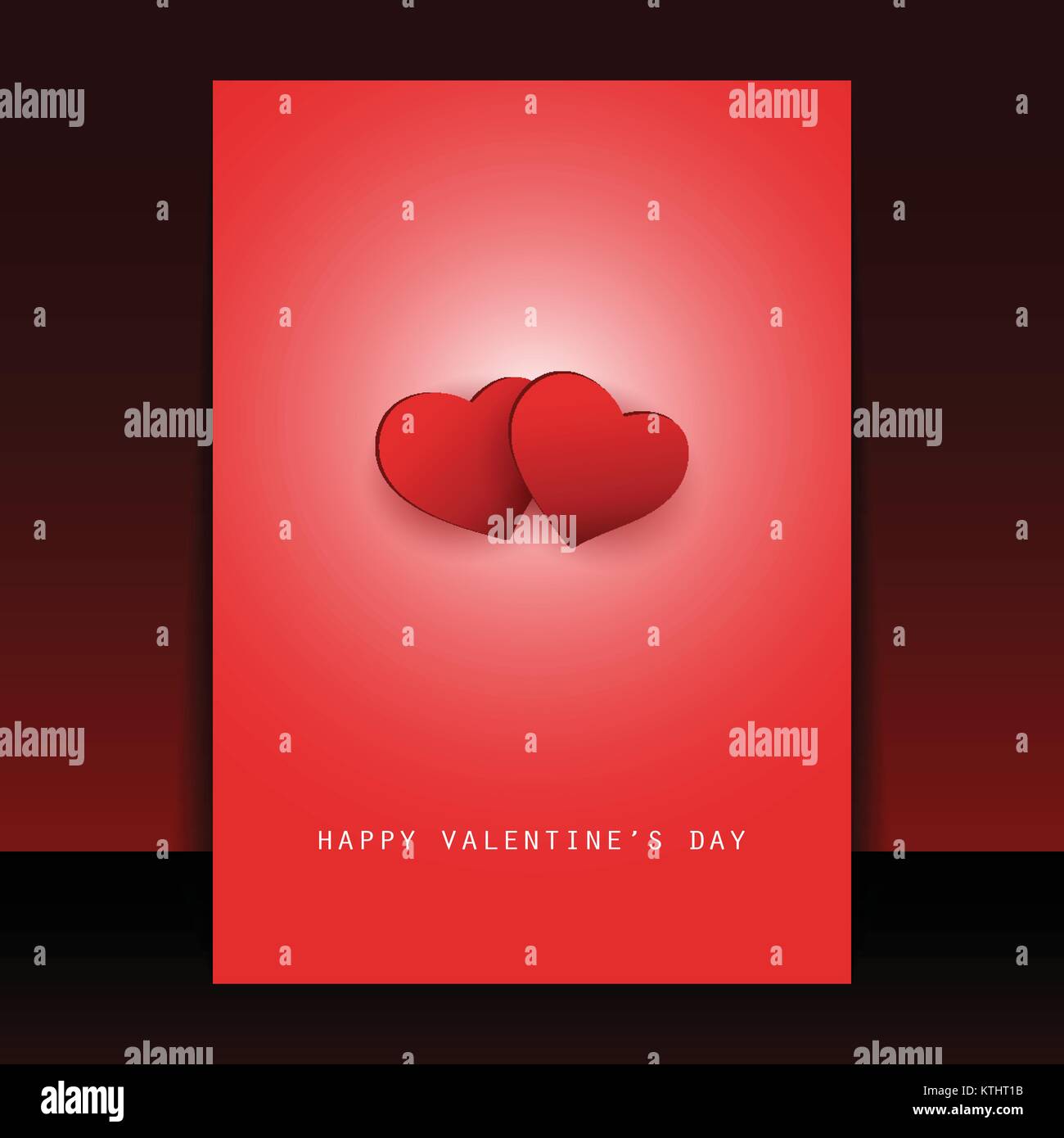 Couple of Red Hearts - Card, Flyer or Background Design for Valentines ...