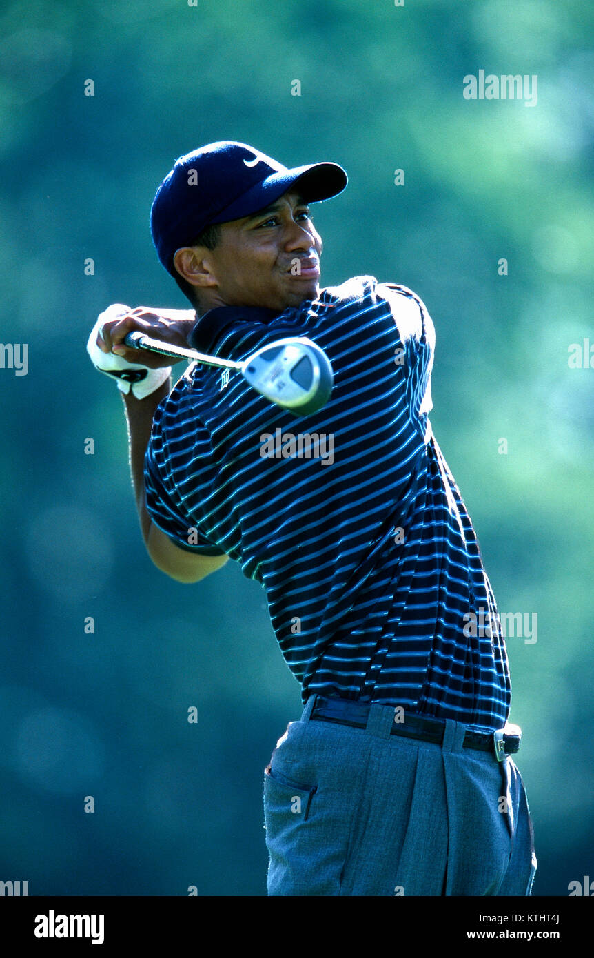 Tiger Woods competing at the 2001 Buick Classic Stock Photo - Alamy