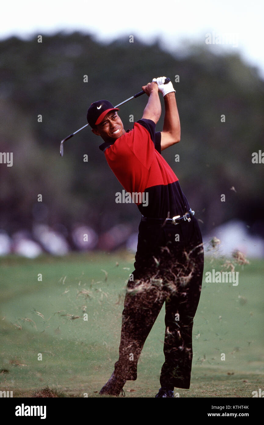 Tiger Woods competing at the 1998 Doral Open Stock Photo - Alamy