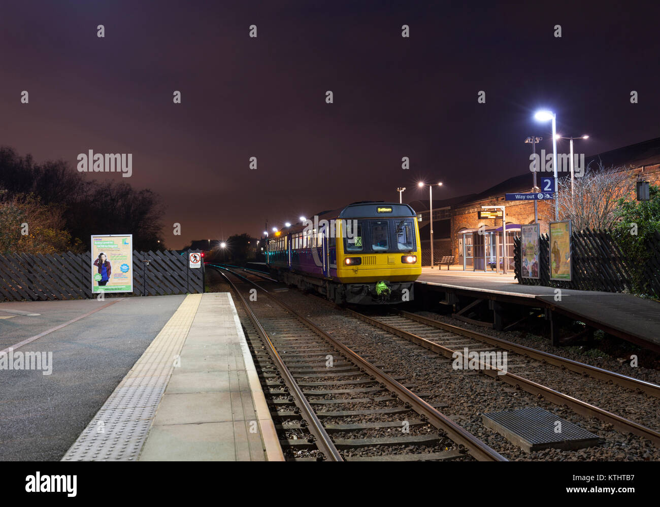 03/11/2017 Redcar Central. Arriva Northern Rail class 142 pacer train ...