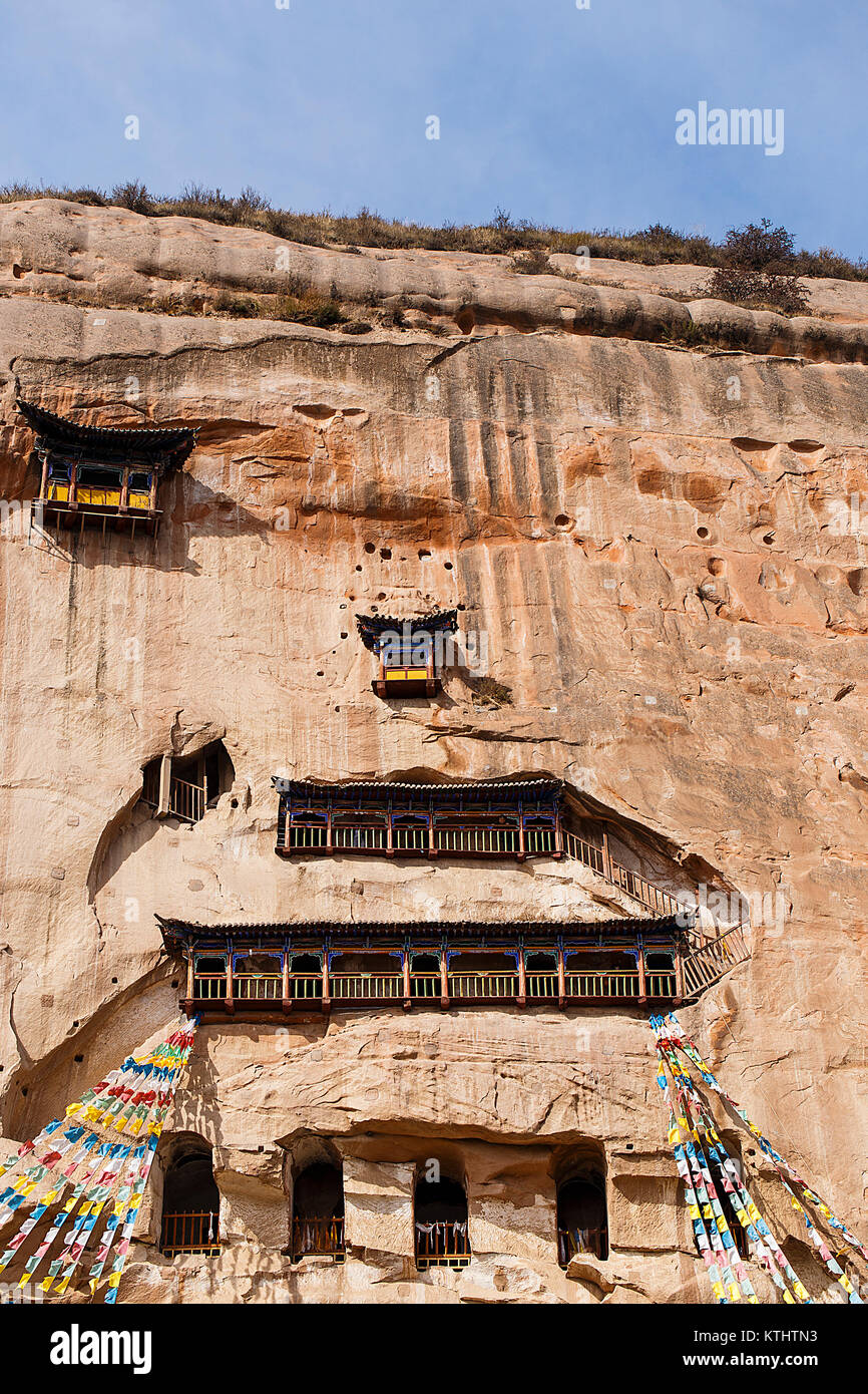 Matisi Caves, Gansu-China Stock Photo - Alamy