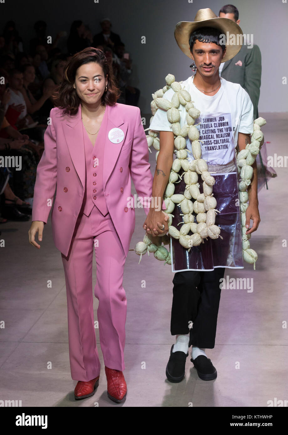 NEW YORK, NY - July 12, 2017: Designer Barbara Sanchez-Kane walks the ...