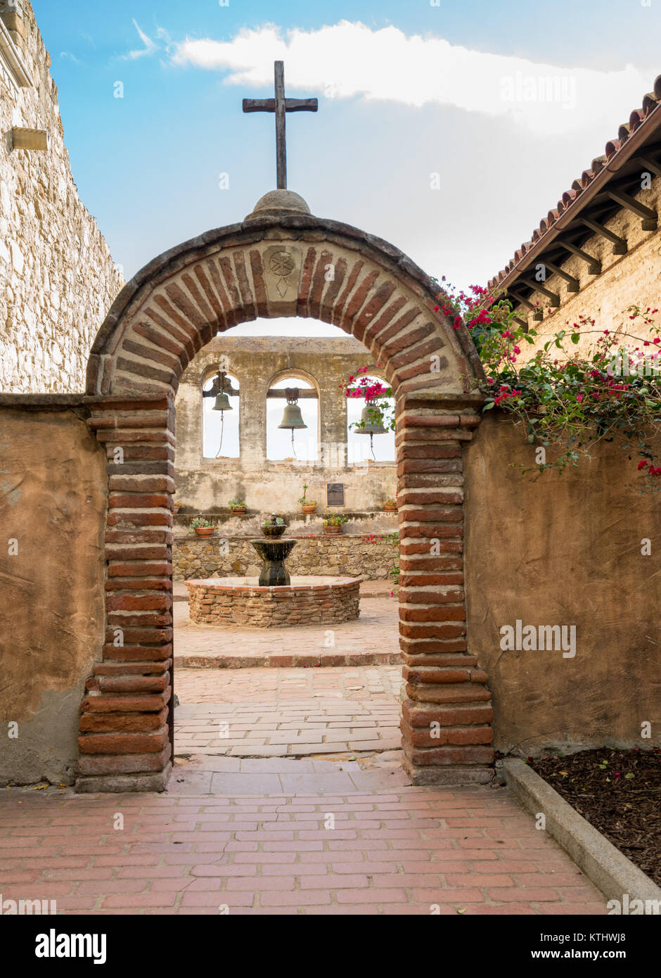 Bell tower in San Juan Capistrano mission Stock Photo - Alamy