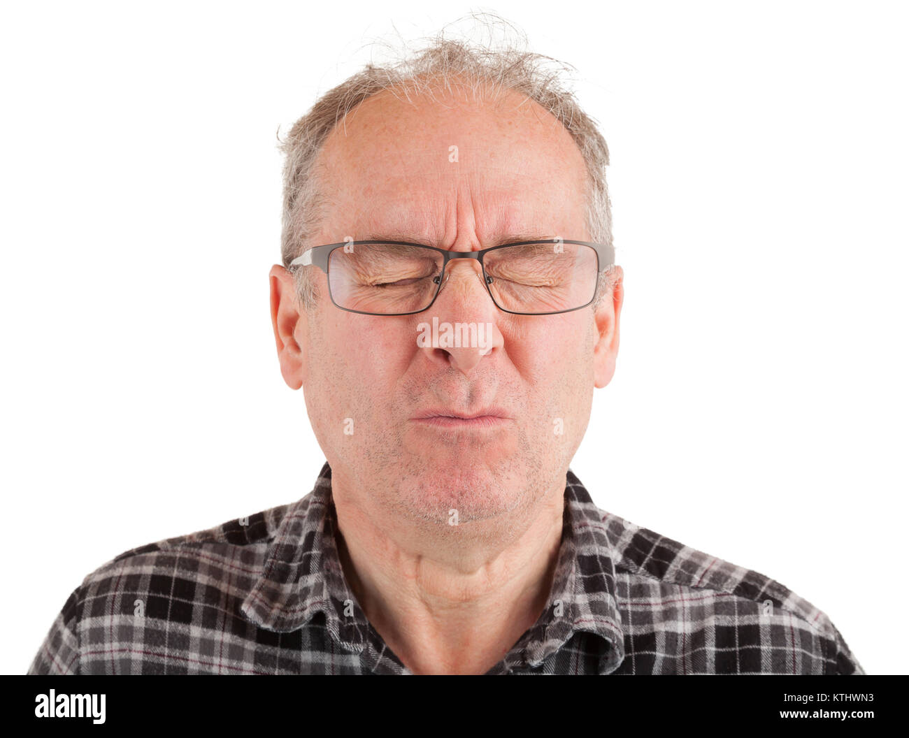 Man eated something sour Stock Photo - Alamy