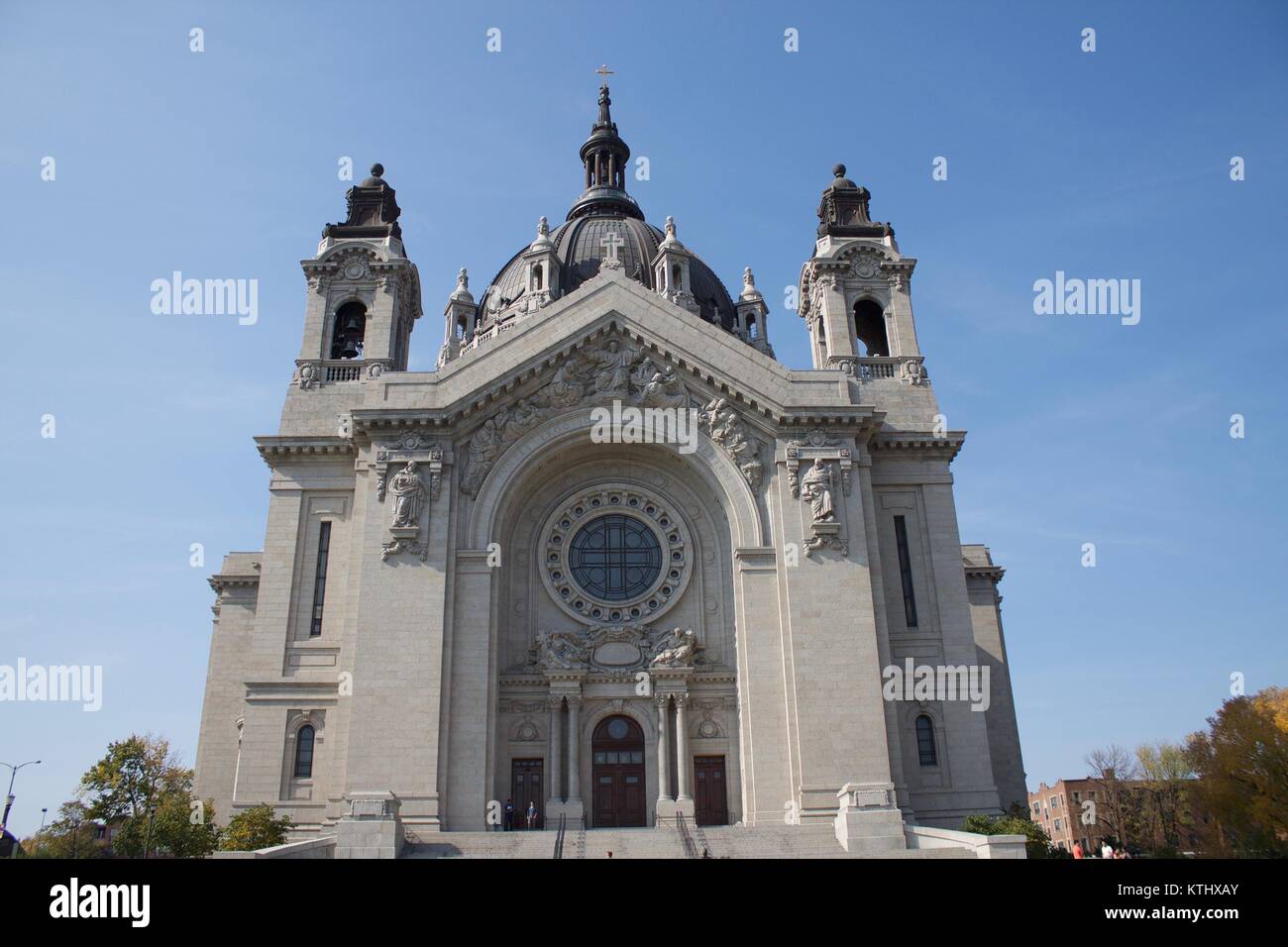 Exterior daytime stock photo of Catholic cathedral in St. Paul ...