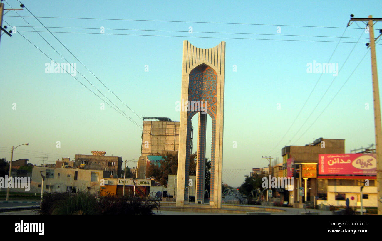 Azadi Square, located in Nishapur, Iran, is depicted here during the ...