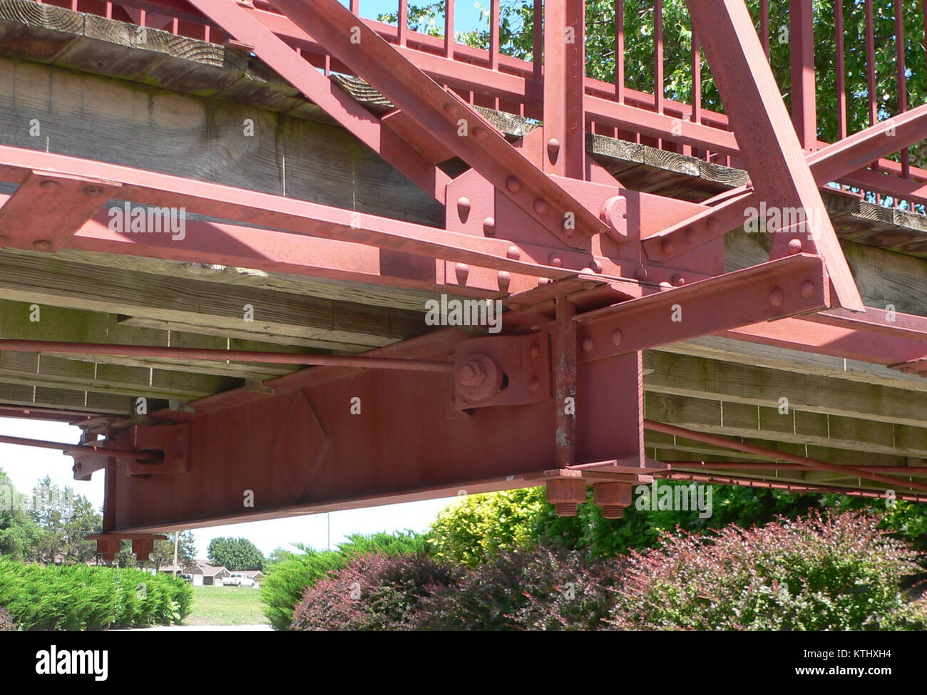 The footbridge floor beam at Beatrice Water Park is an essential ...