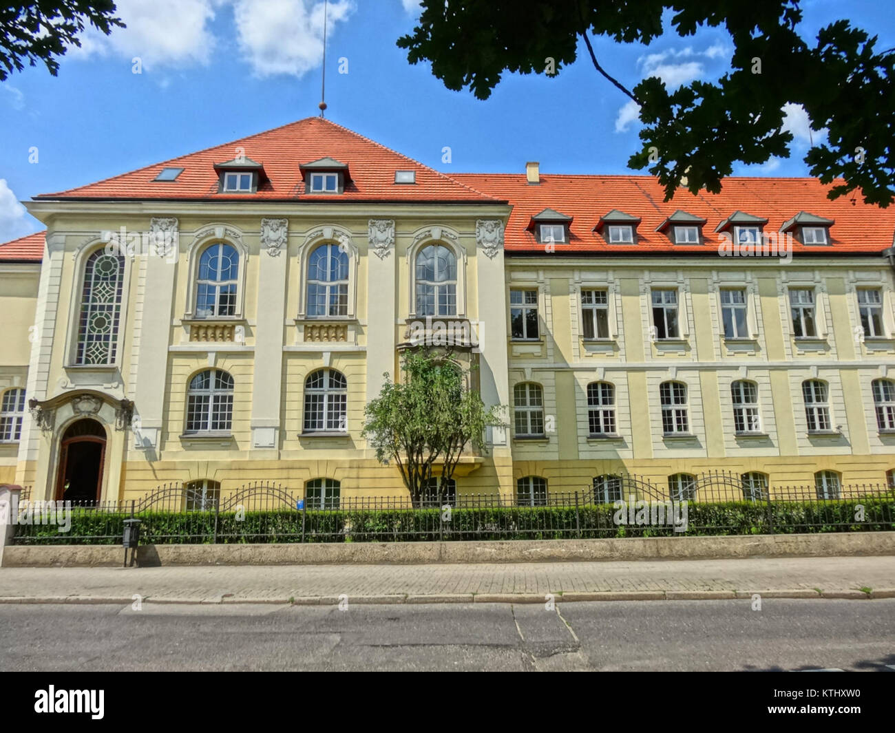 A photograph of the Academy of Music building (AkadMuz) taken on July ...