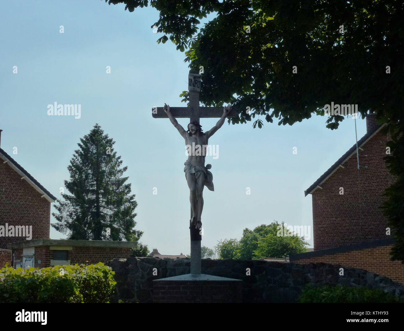 Roadside cross near village hi-res stock photography and images - Alamy