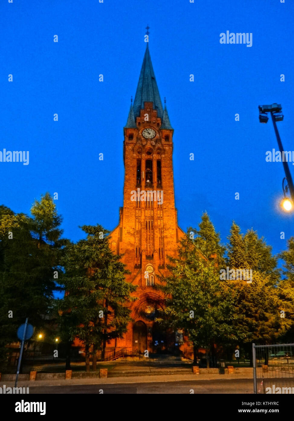 This photograph captures the Jesuit College building at night, taken on ...