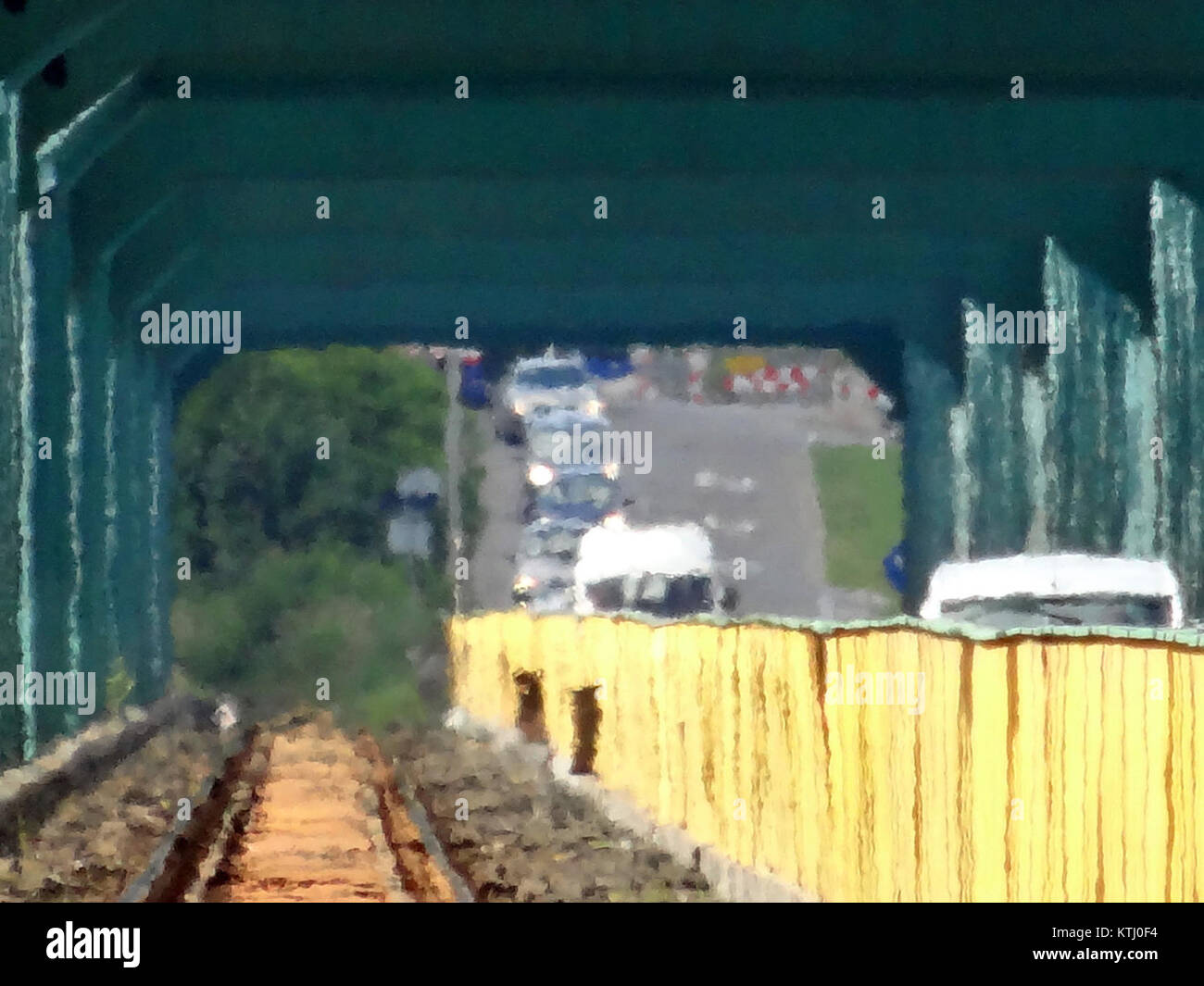 Photograph of the FordoÅ„ski Bridge in Bydgoszcz, Poland, taken on July ...