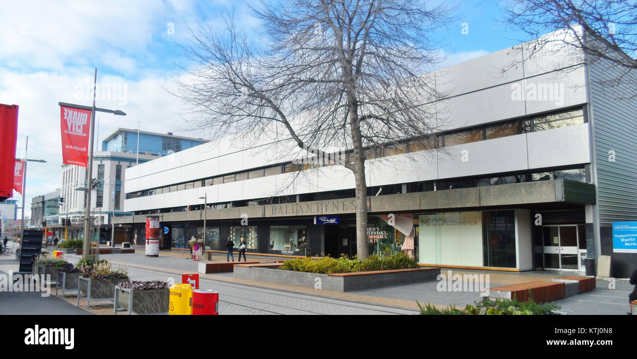 A photograph of Ballantynes department store on Cashel Street ...