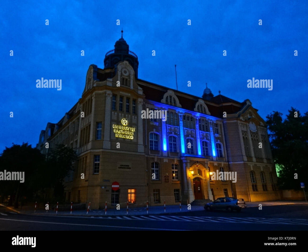 This photograph showcases the Bdg Copernicanum building at night, taken ...