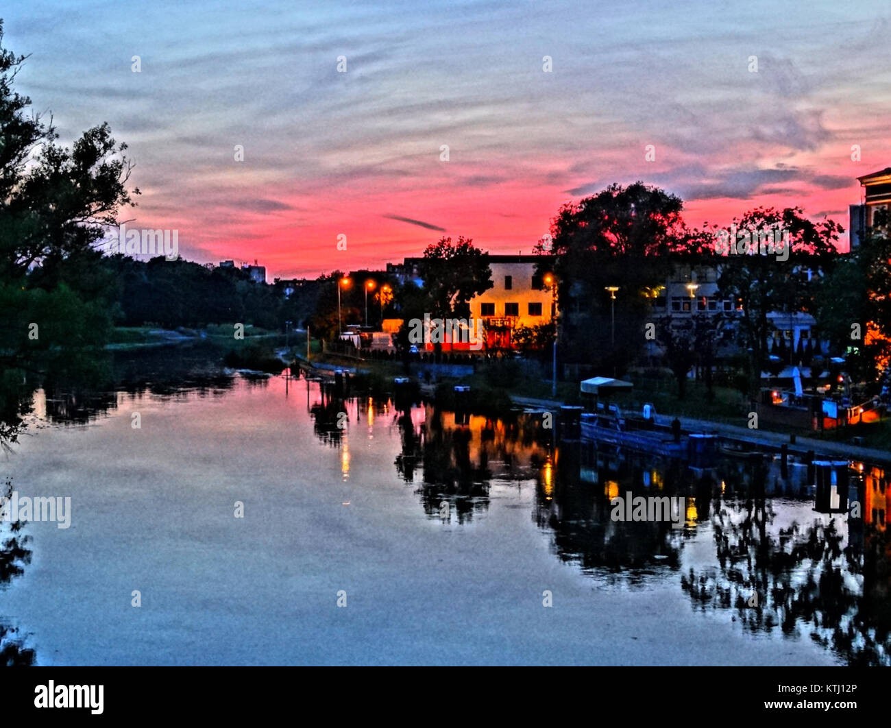 A night photograph of Sloneczny Mlyn, capturing its architectural ...