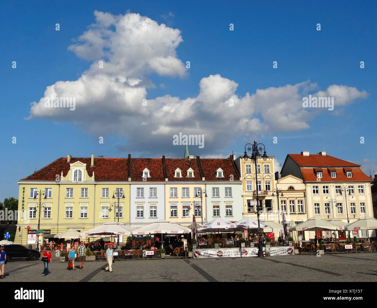 A view of the Stary Rynek (Old Market Square) in Warsaw, Poland, taken ...