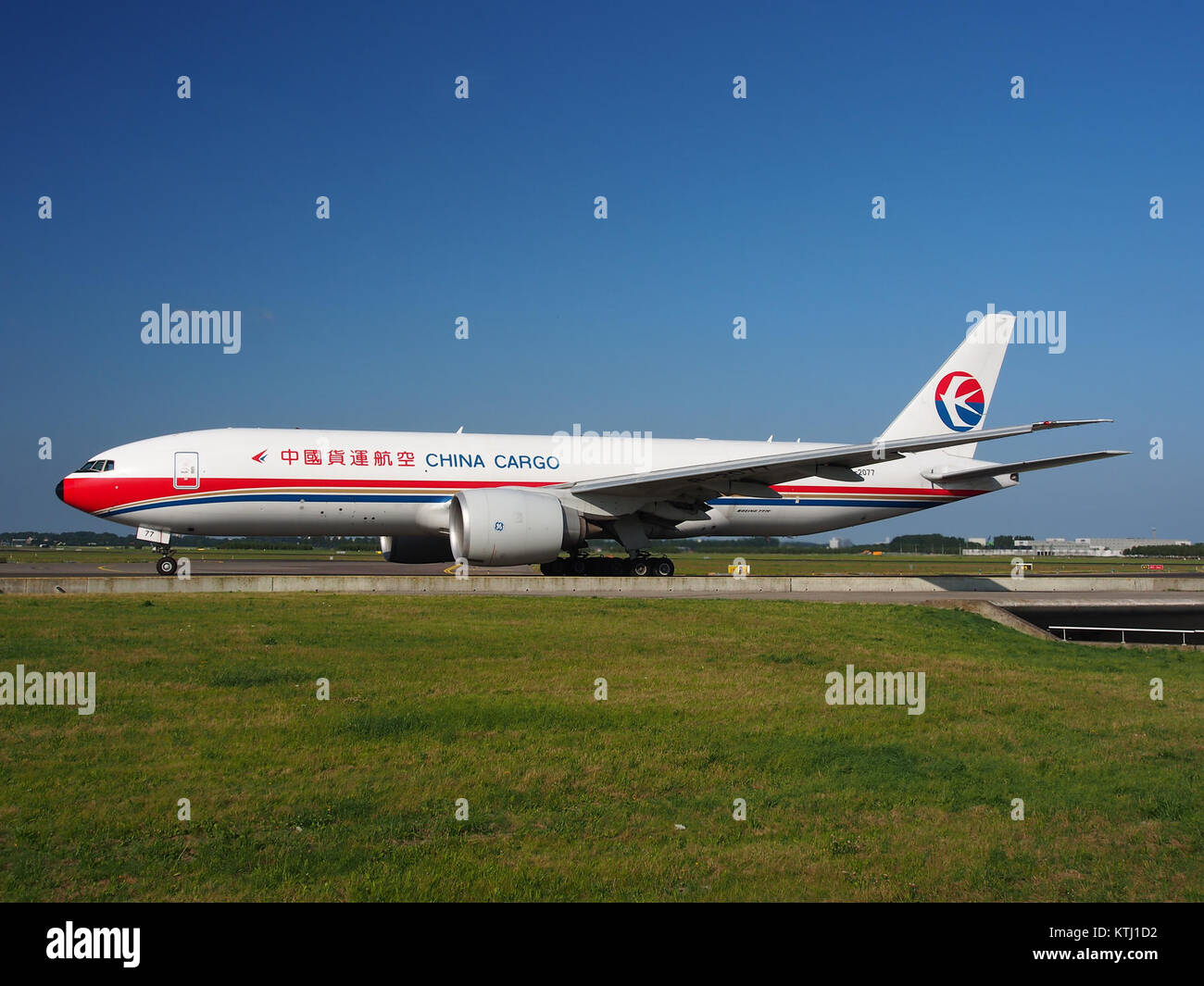 This image shows a China Cargo Airlines Boeing 777 aircraft ...
