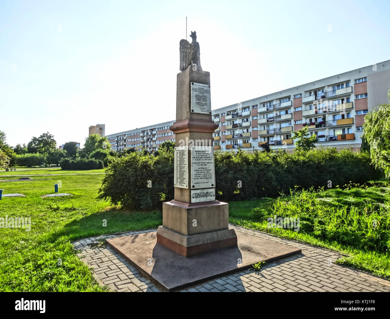 The monument dedicated to the Ulan soldiers of Wielkopolska, located in ...