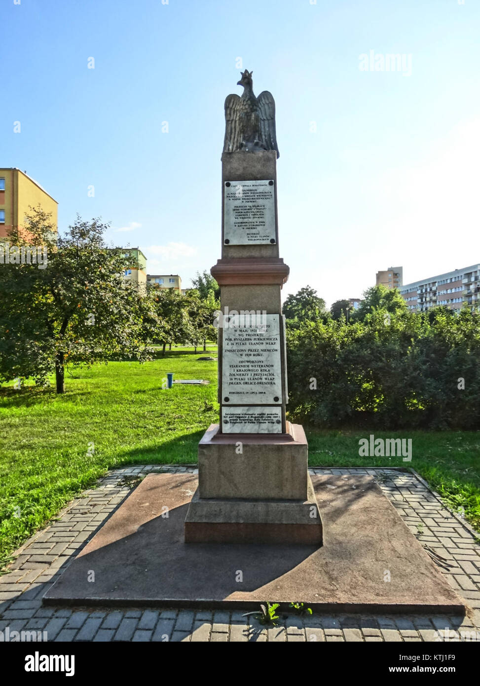 The monument of the Ulan Regiment from Wielkopolska, unveiled in 2013 ...