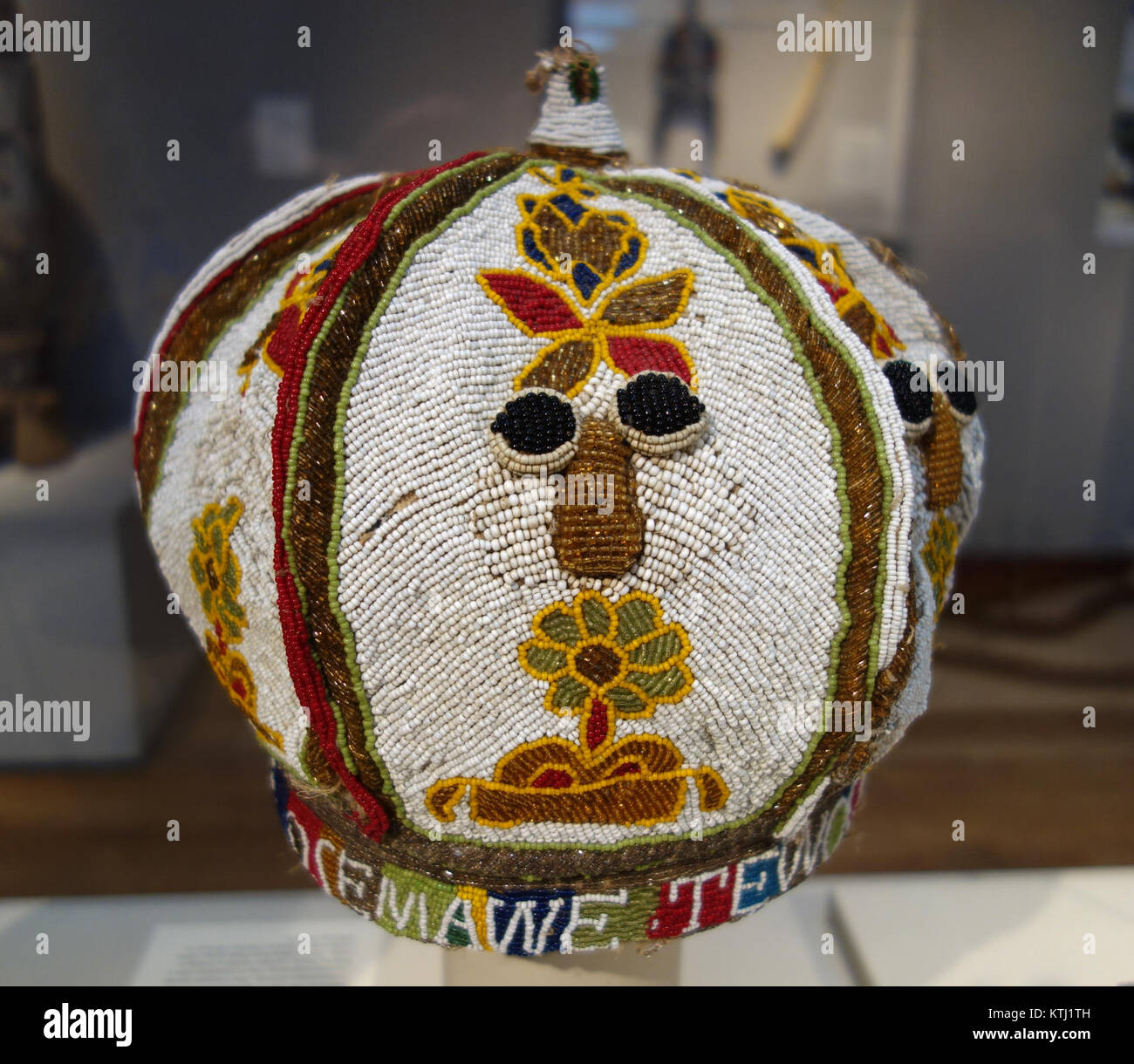 The Beaded Royal Coronet (orikogbofo) from Nigeria represents the ...