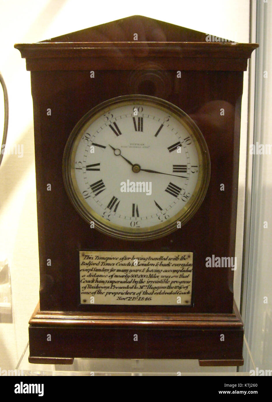 A historical timepiece known as the Bedford Times Clock, an antique ...