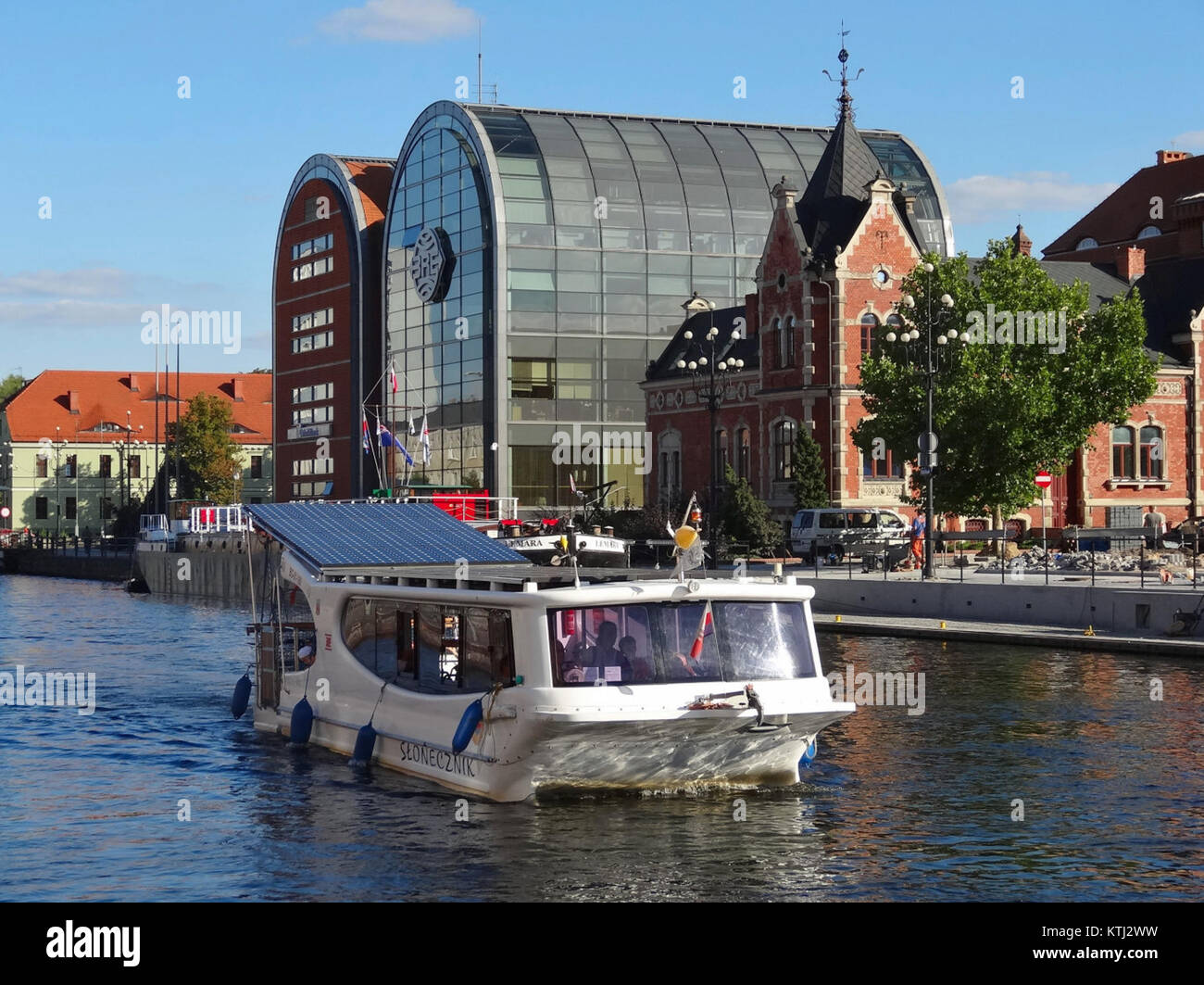 This photo captures a view of the waterfront along the Brdy River ...