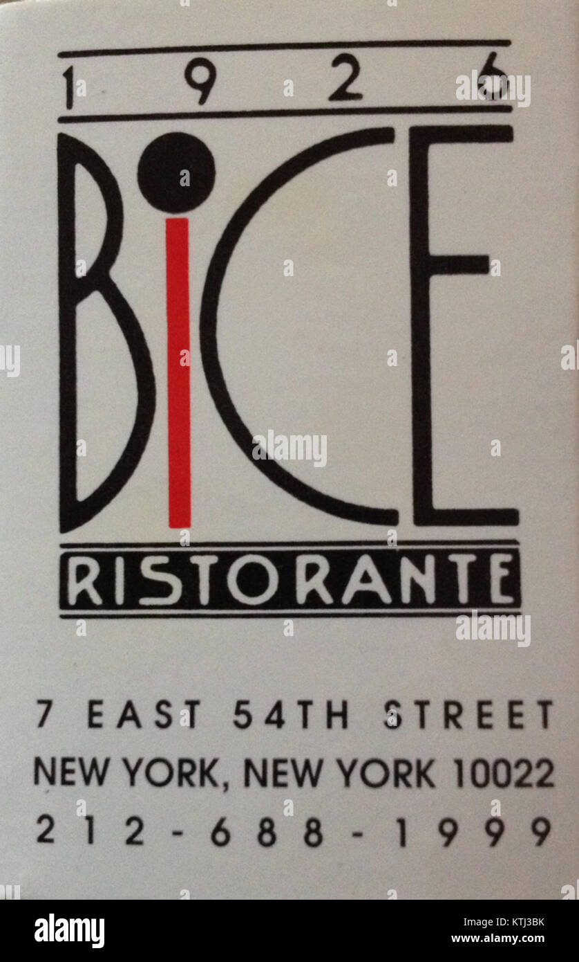 Bice ristorante hi-res stock photography and images - Alamy