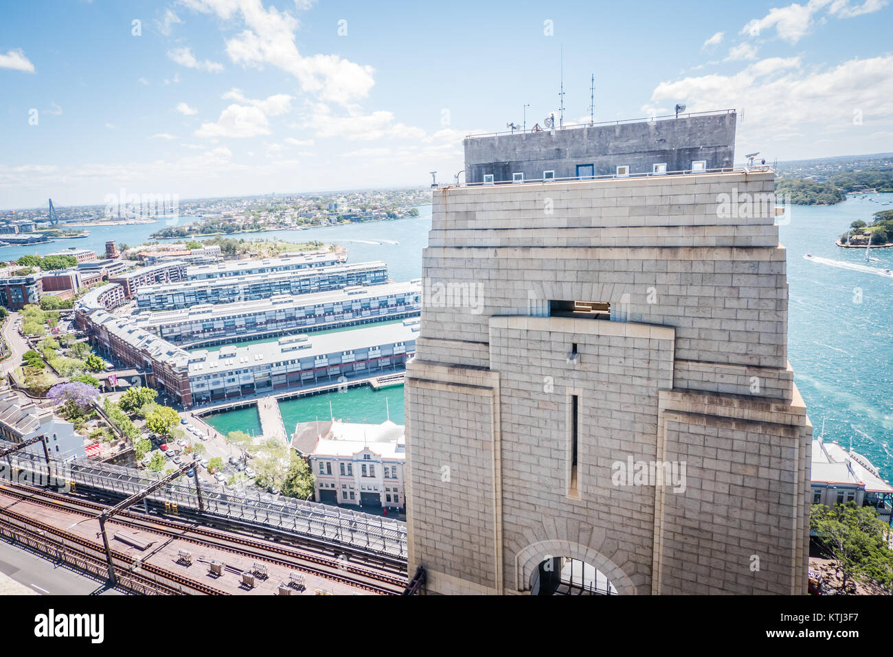 sydney harbour bridge lookout tower Stock Photo - Alamy