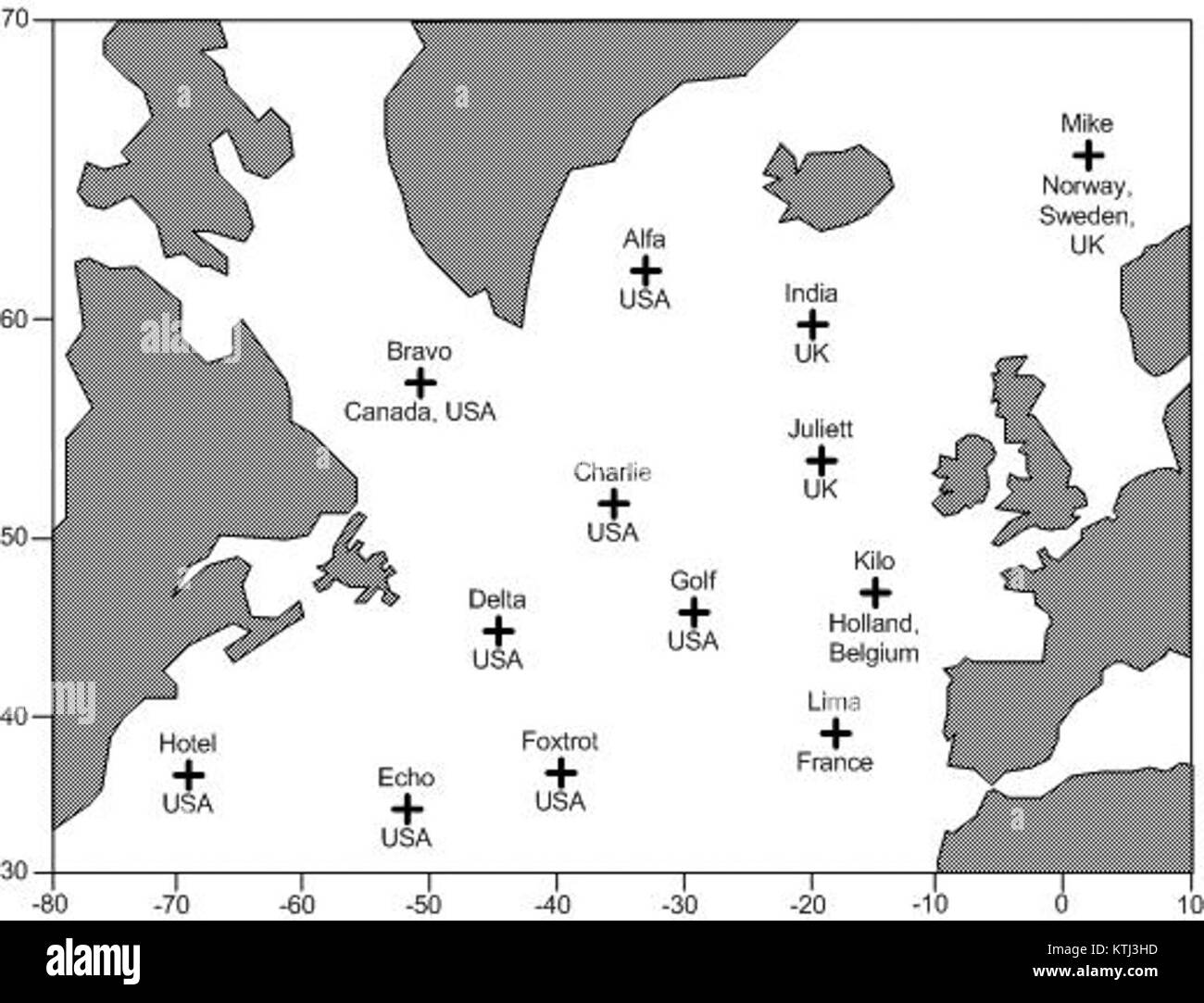 This image shows ships navigating through the Atlantic Ocean during ...