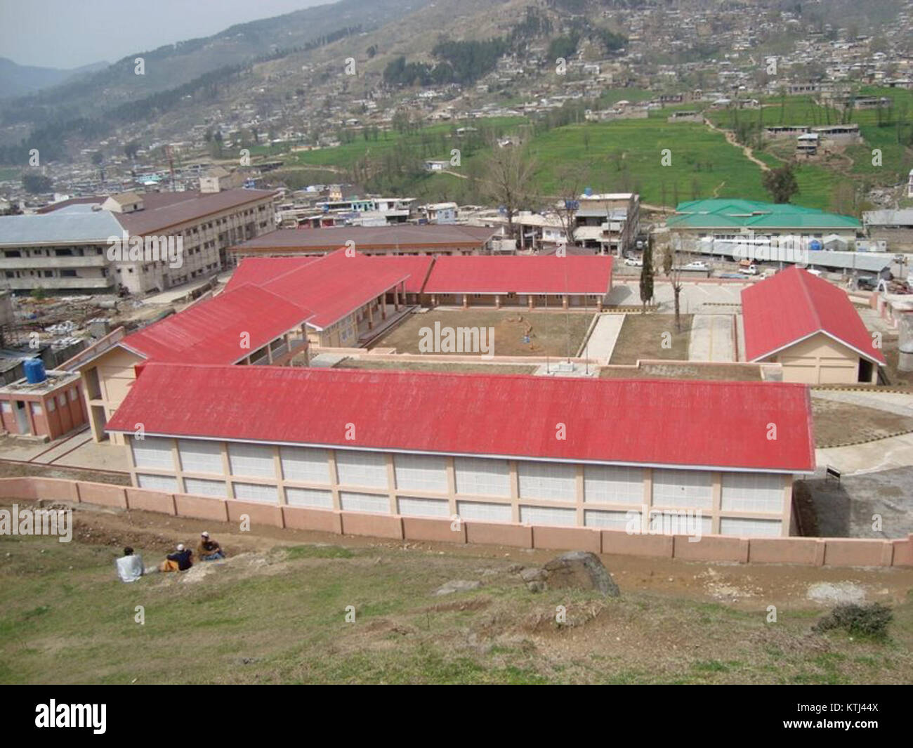 Back view of Govt. High School Battagram Stock Photo - Alamy