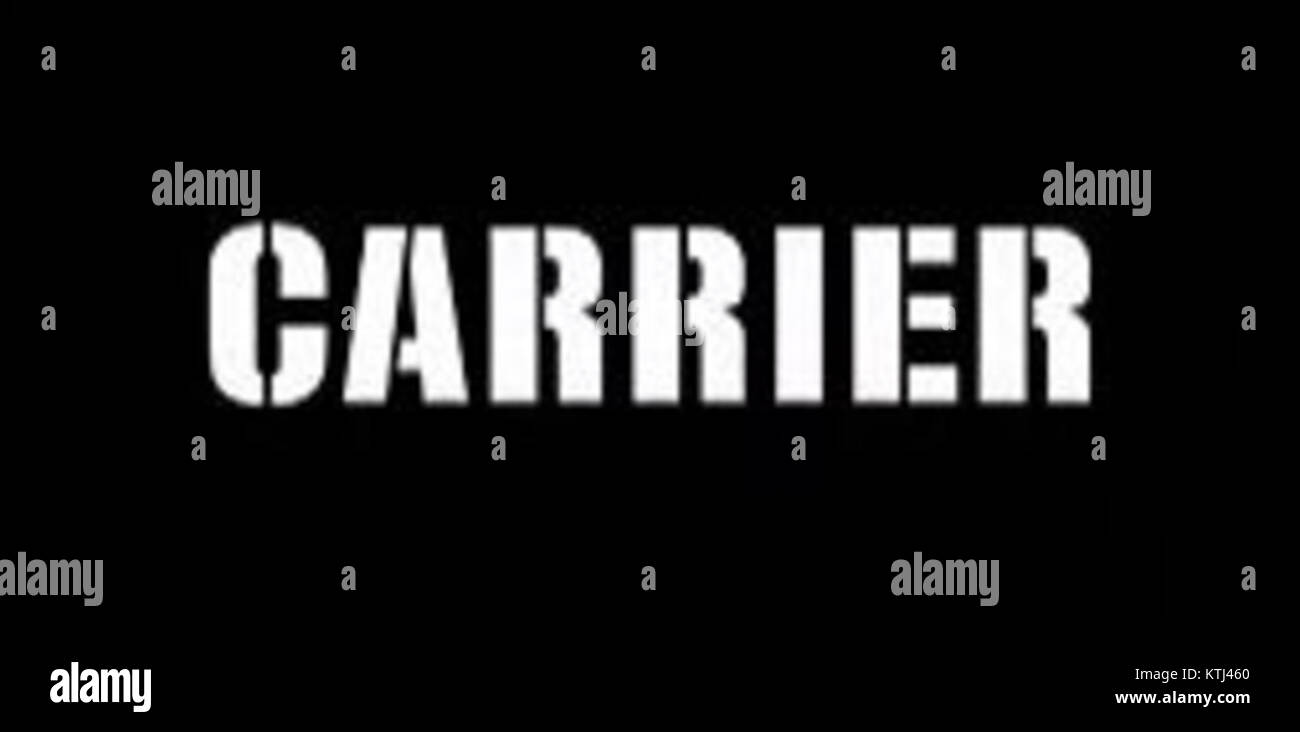 The Carrier docu titlecard refers to a title image used in a ...
