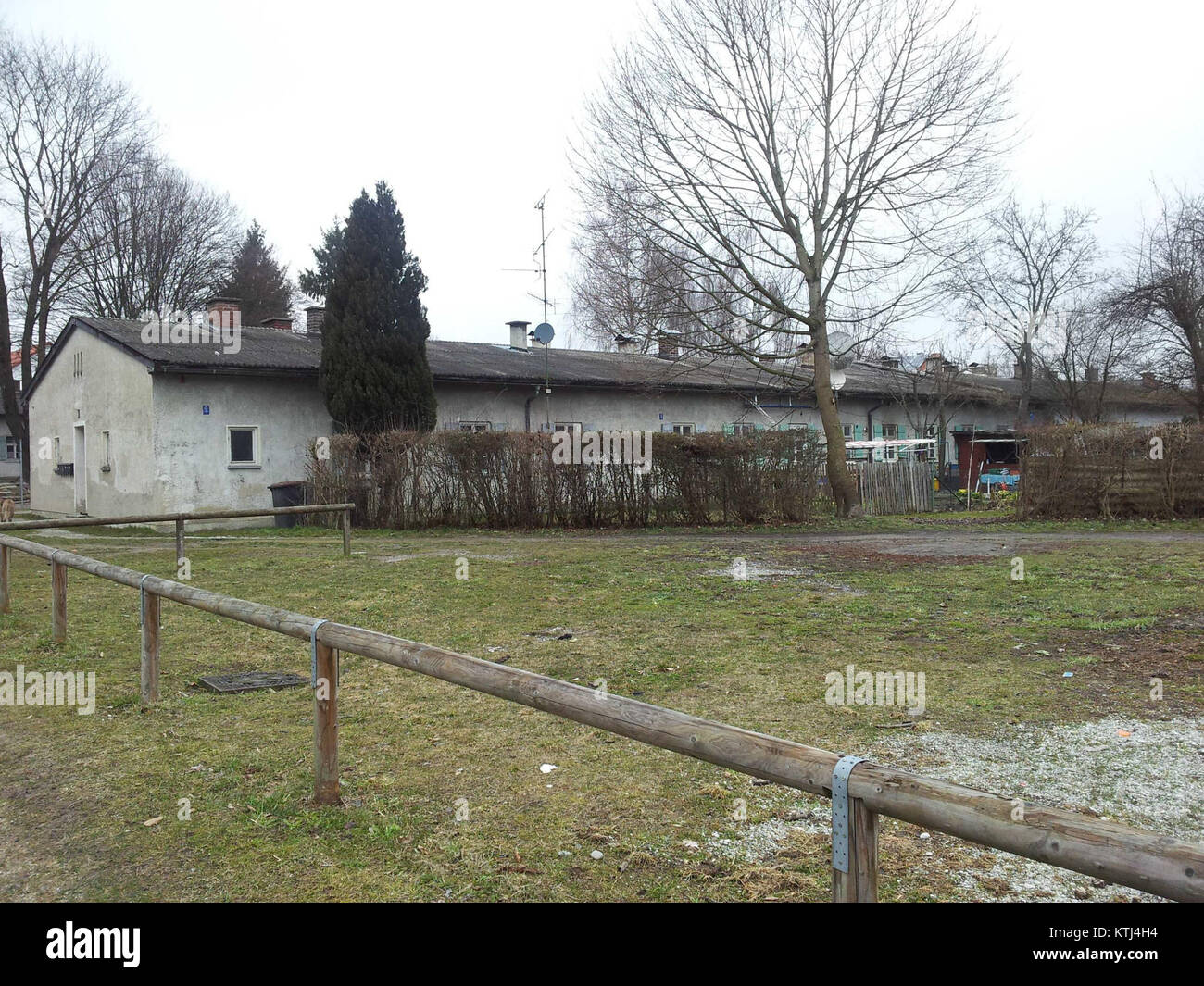 The barracks of the guards at Stalag VIIA, a World War II German ...