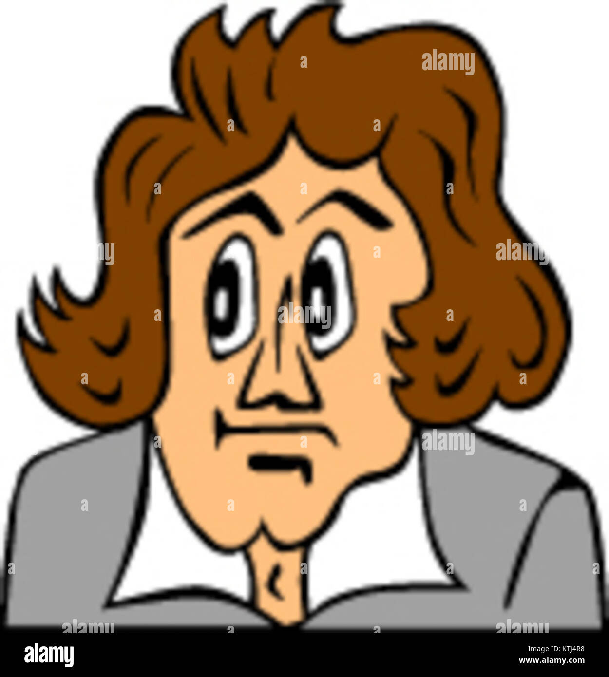 This cartoon portrays Ludwig van Beethoven, the renowned composer ...