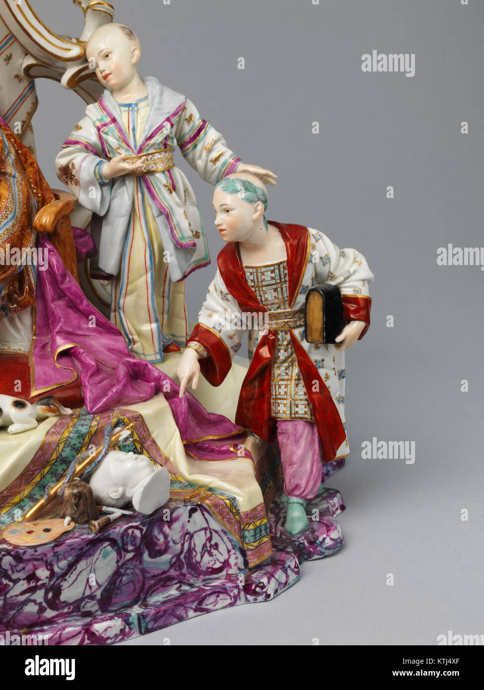 A historical artwork depicting an audience with the Chinese Emperor ...